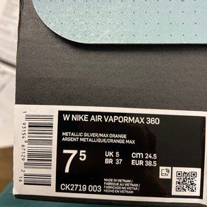 Nike | Shoes | Nike Air Vapormax 36 Running Shoes Sneakers Metallic ...